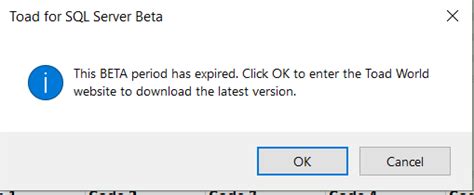 Toad For Sql Server 680 Freeware Version Suddenly Asking For A