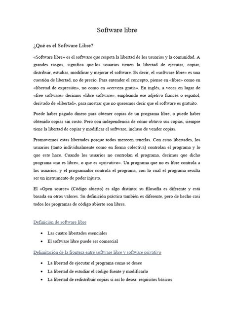Software Libre Pdf Software Libre Software