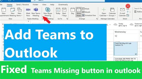 Microsoft Teams Meeting Button Missing In Outlook How To Add