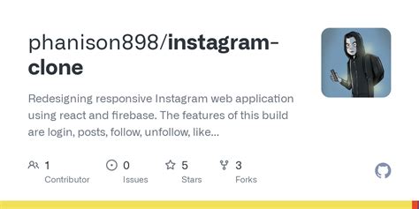Github Phanison Instagram Clone Redesigning Responsive Instagram