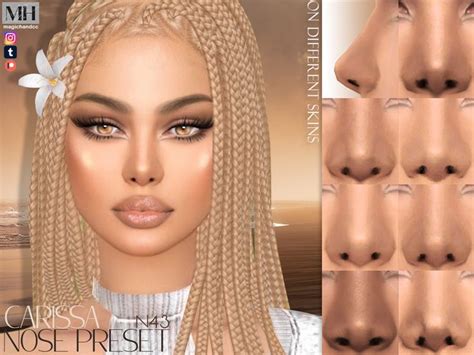 The Sims Resource [patreon] Carissa Nose Preset N43 In 2024 Sims 4