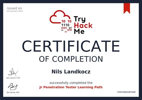 Nils Landkocz On Linkedin Cybersecurity Tryhackme Motivation