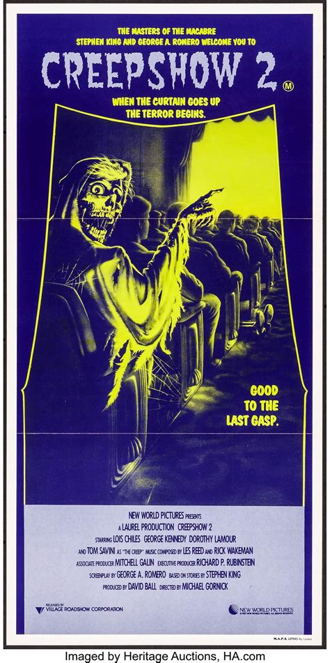 Creepshow 2 New World 1987 Australian Daybill 13 X 30 Lot