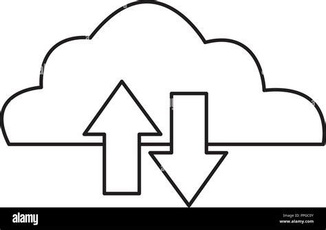 Cloud Computing Technology In Black And White Stock Vector Image And Art Alamy