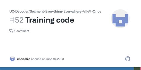 Training Code · Issue 52 · Ux Decodersegment Everything Everywhere