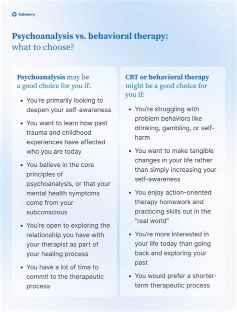 How Is Behavioral Therapy Different From Psychoanalysis Calmerry