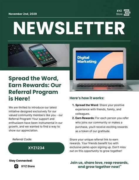 Referral Program Promotion Newsletter Template Venngage