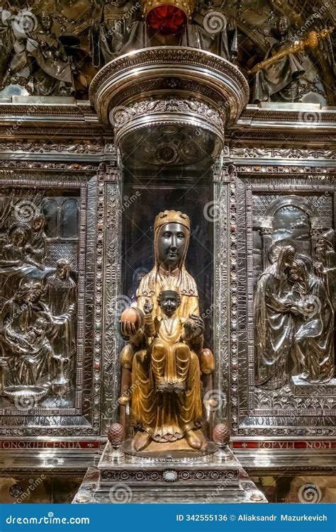 Statue Of The Black Madonna In The Monastery Of Montserrat Catalonia