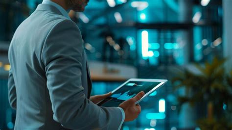 Man Using Tablet Technology Integration Professional Businessman Image