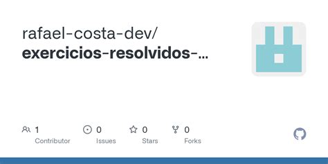 GitHub Rafael Costa Dev Exercicios Resolvidos Python