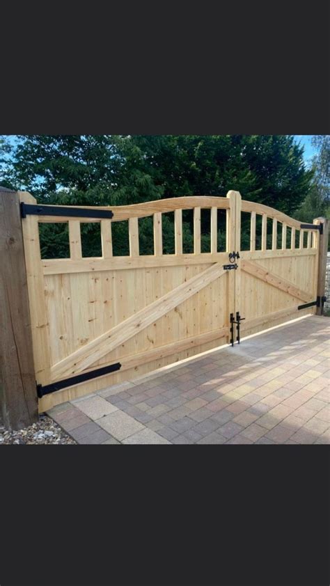 Solid Wooden Gates Etsy Houten Poorten Poorten Oprit Tuinhek