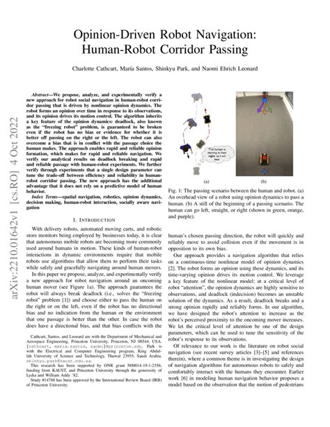 Opinion Driven Robot Navigation Human Robot Corridor Passing Deepai