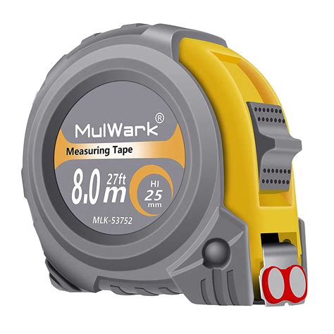 Mulwark 26ft Measuring Tape Measure By Imperial Inch Metric Scale With