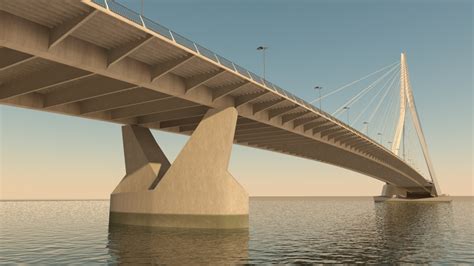 Cable Stayed Bridge Model Turbosquid 1658198