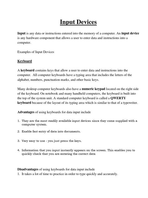 Week 9 Input Devices Keyboard Pin Pad Keypad Pdf