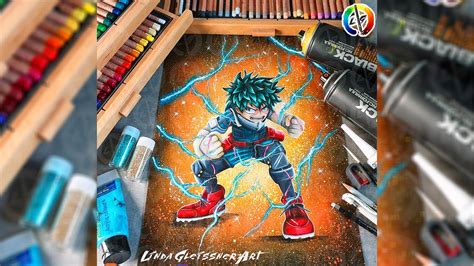 My Hero Academia Izuku Midoriya Deku Colored Pencil Drawing Youtube