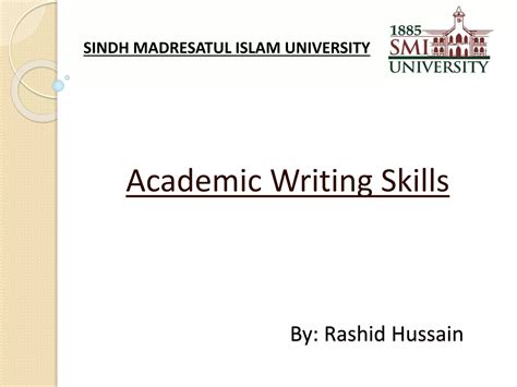 Academic Writing Skills Of Ppt