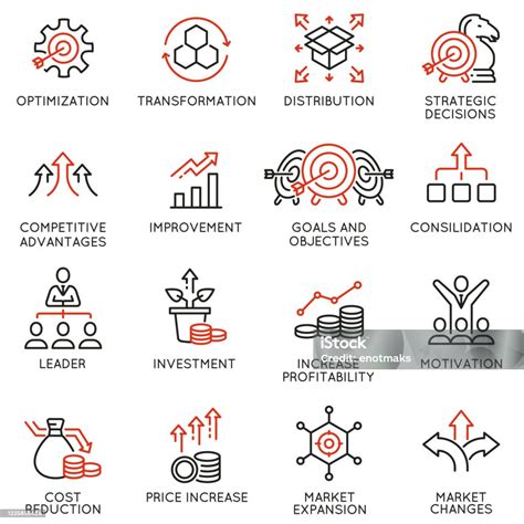 위기 관리 및 통합과 관련된 선형 아이콘의 벡터 집합입니다 모노 라인 픽토그램 및 인포그래픽 디자인 요소 아이콘에 대한 스톡 벡터 아트 및 기타 이미지 Istock