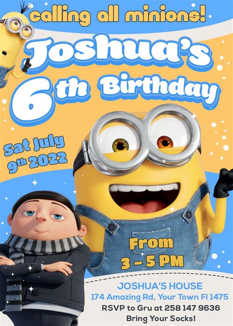 Editable Minions Birthday Invitation Pool Party Minions Etsy Artofit