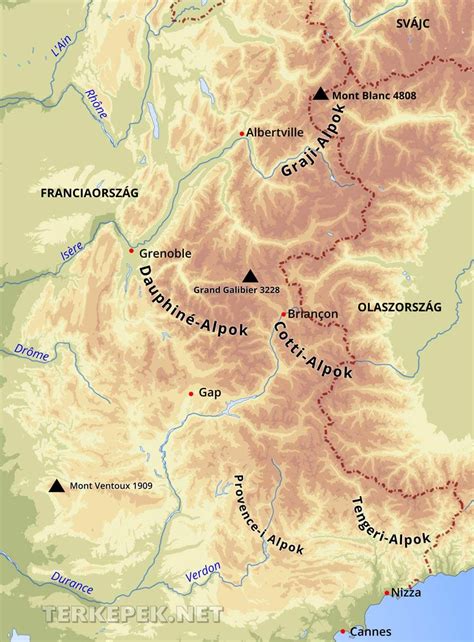 Francia Alpok Térképek