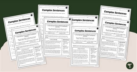 Complex Sentences Teach Starter