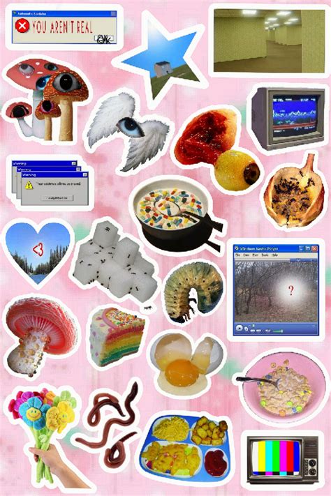 Dreamcoreweirdcore Stickers𐙚⋆°｡⋆♡₊˚⊹ Стикер арт Канцтовары