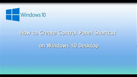 How To Create Control Panel Shortcut On Windows Desktop Artofit