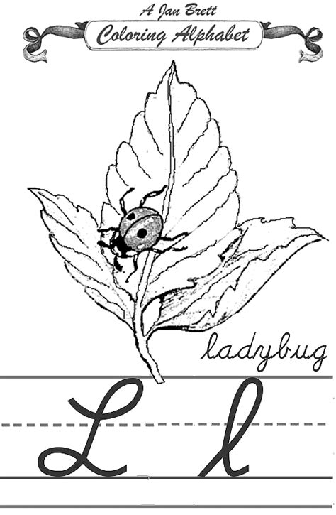 Coloring Alphabet Cursive Ladybug