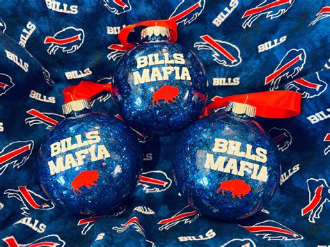 Buffalo Bills Bills Mafia” Ornament Set Of Three Etsy Ornament