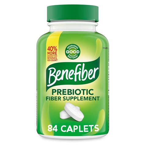 Benefiber Prebiotic Fiber Supplement Caplets 84 Count Hsafsa Eligible