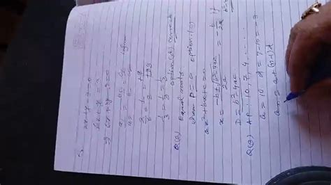 A Quadratic Equation Has Two Equal Roots If Filo