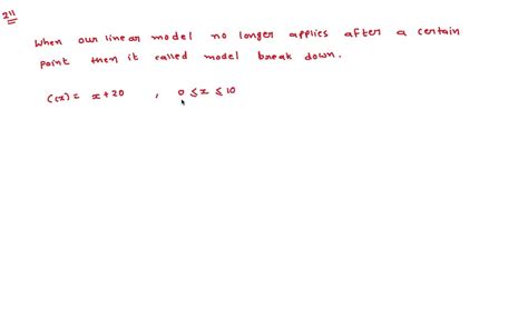 SOLVED Describe What It Means If There Is A Model Breakdown When Using A Linear Model