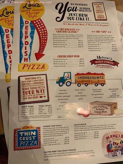 Online Menu Of Lou Malnatis Pizzeria Restaurant Chicago Illinois