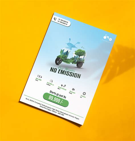 Advertising Poster Design Ev Bikes Behance