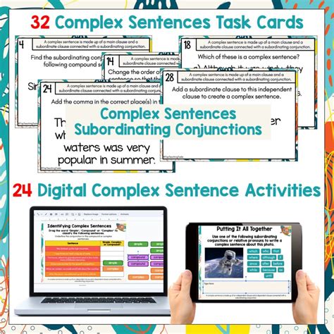 Complex Sentences Print And Digital Teaching Pack Sentence Structure