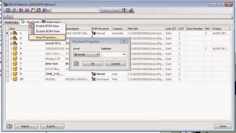 random stuff inventor bom structure