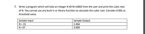 solved write a program which will take an integer n 0
