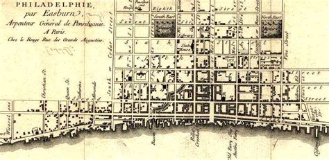 A 1776 Map Of Philadelphia Showing Front Street As The Broadest Street