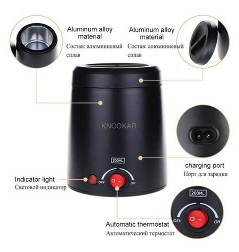 파라핀베스 파라핀욕조 왁스 용융 기계 세트 왁싱 키트 제모 냄비 멜터 200cc 난방 106564 티몬