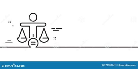 Equality Line Icon Gender Ethics Sign Vector Stock Vector