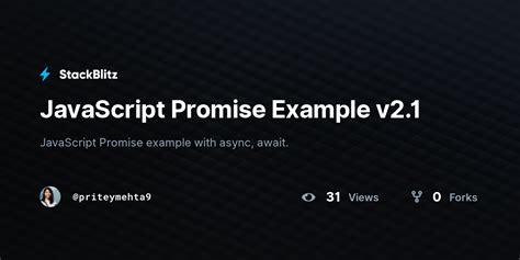 javascript promise example v2 1 stackblitz