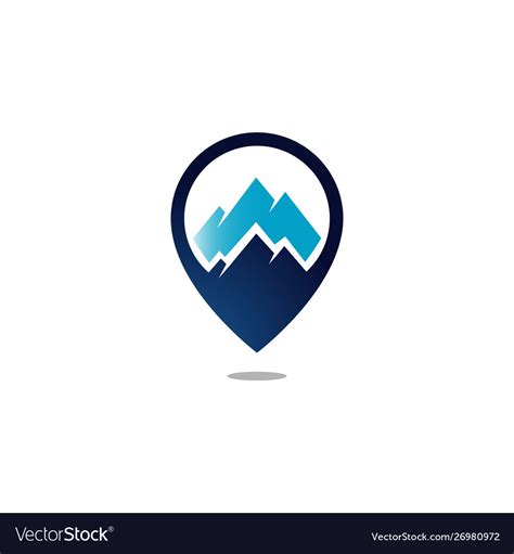 Gps Icon Logo Design Map Pointer Pin Royalty Free Vector