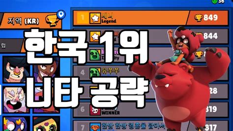 [브롤스타즈] 니타 스타파워 니타 랭킹 1위의 공략 Youtube