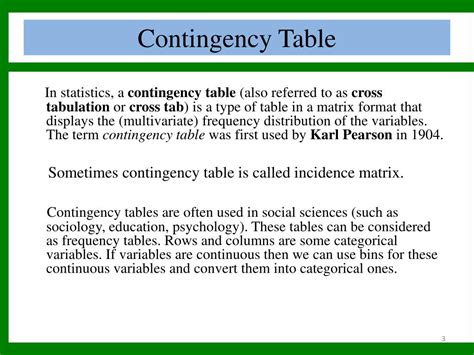 Ppt Contingency Table And Correspondence Analysis Powerpoint Presentation Id 4147522