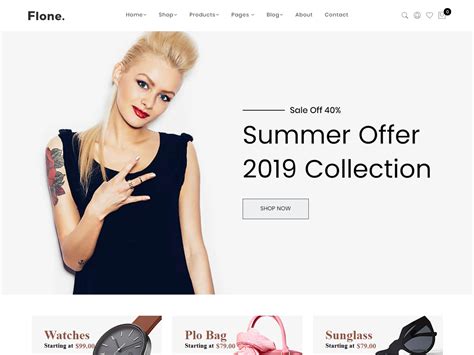 Flone Minimalist ECommerce Shopify Theme By DevItems On Dribbble