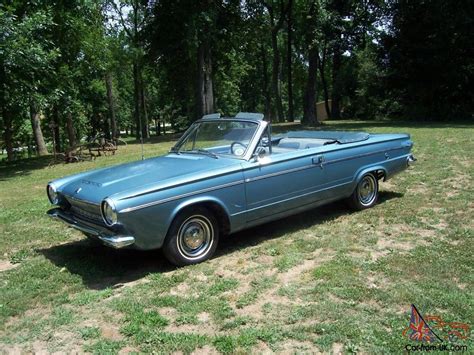 1963 Dodge Dart Convertible Blue W White Top Slant 6 Push Button