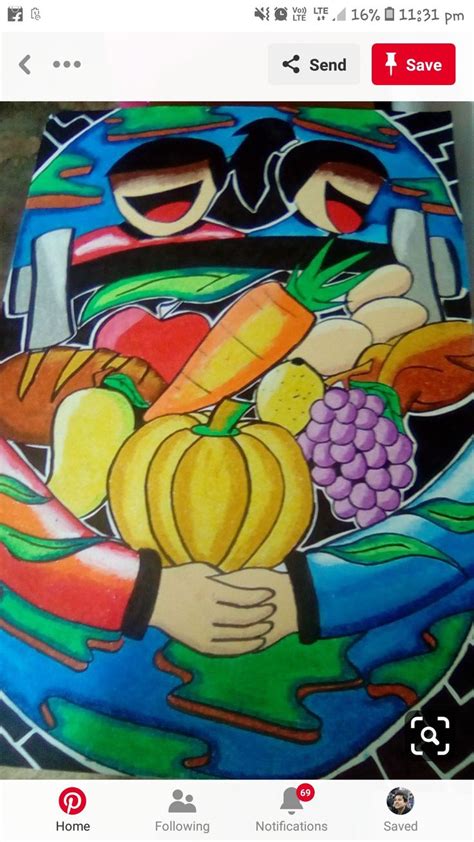 Save Food Poster Drawing Poster Making Nutrition Month Ideas