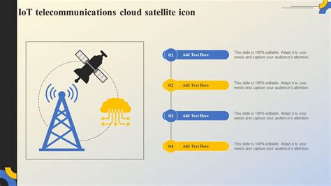 IoT Telecommunications Cloud Satellite Icon PPT Template