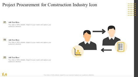 Project Procurement For Construction Industry Icon Ppt Template