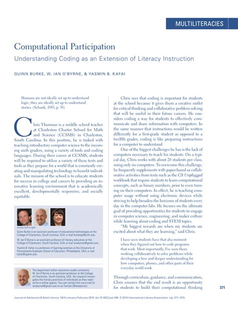 Pdf Computational Participation Understanding Coding As An Extension